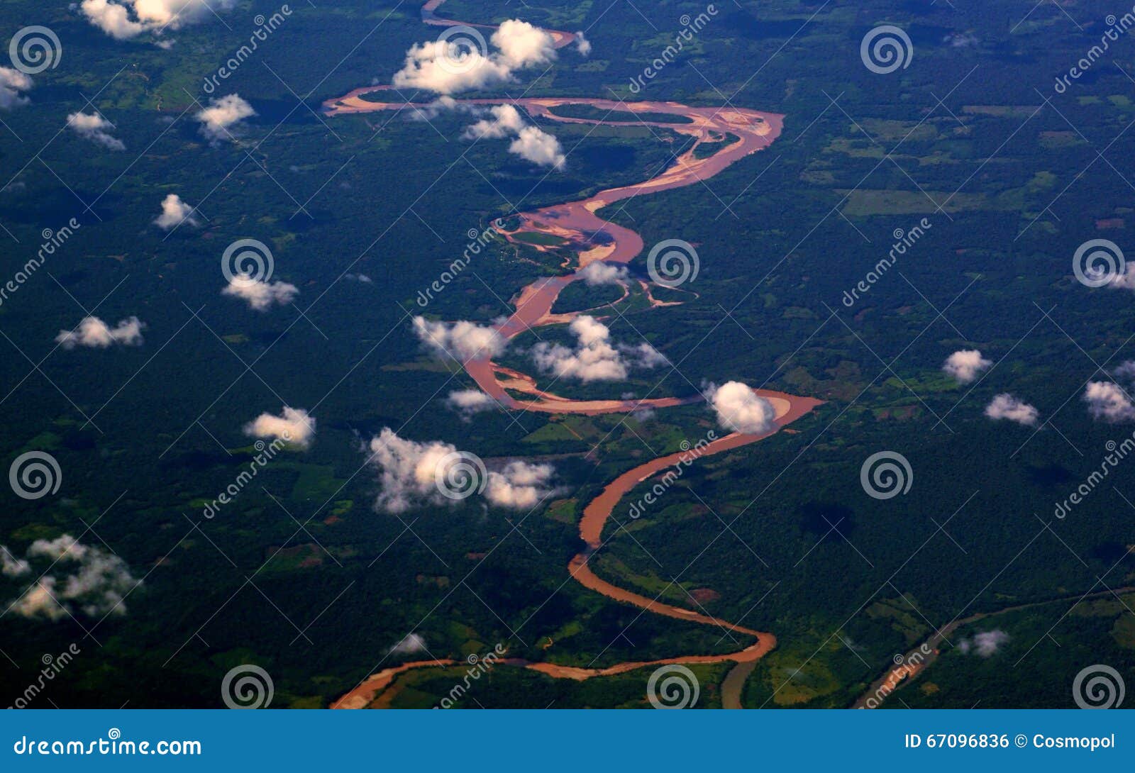Aerial Overhead of Amazon River, Peru Stock Photo - Image of daytime ...