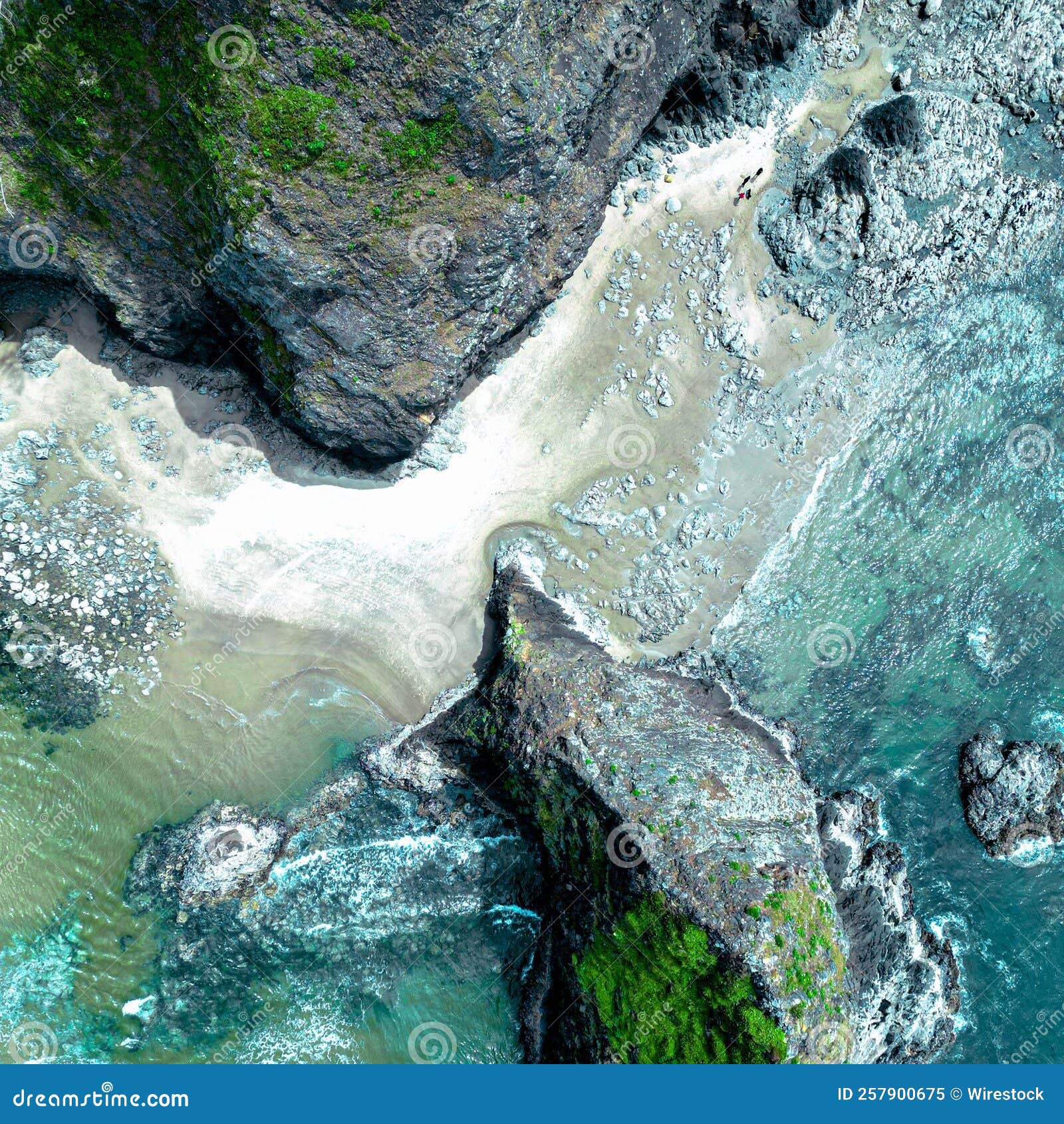 Aerial Overhead Shot of a Coast Stock Image - Image of scenic ...