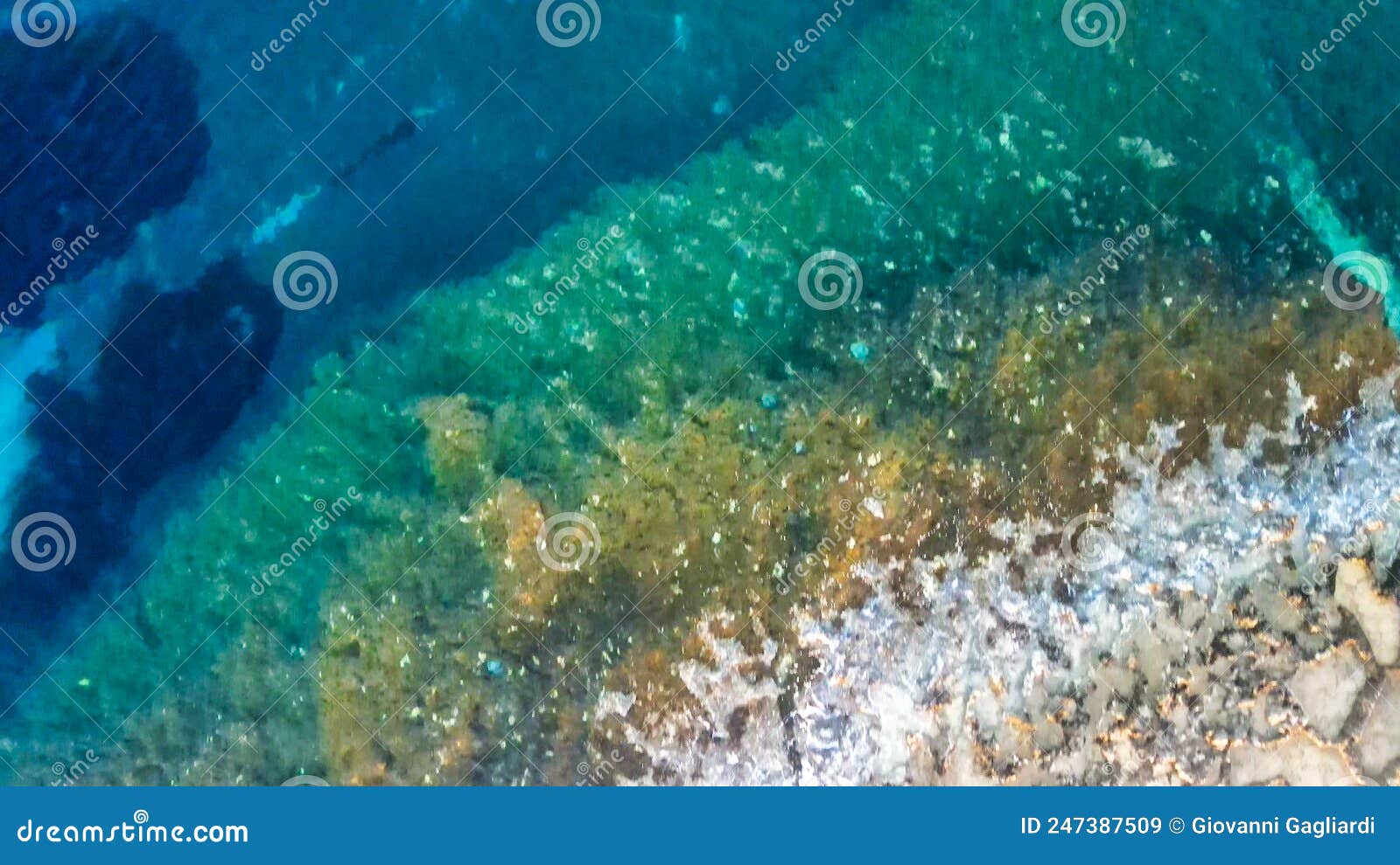 Aerial Overhead View of Blue Ocean at Sunset Stock Image - Image of ...