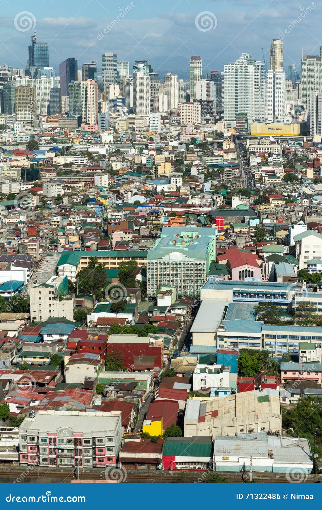 Aerial overview of Manila stock photo. Image of view - 71322486
