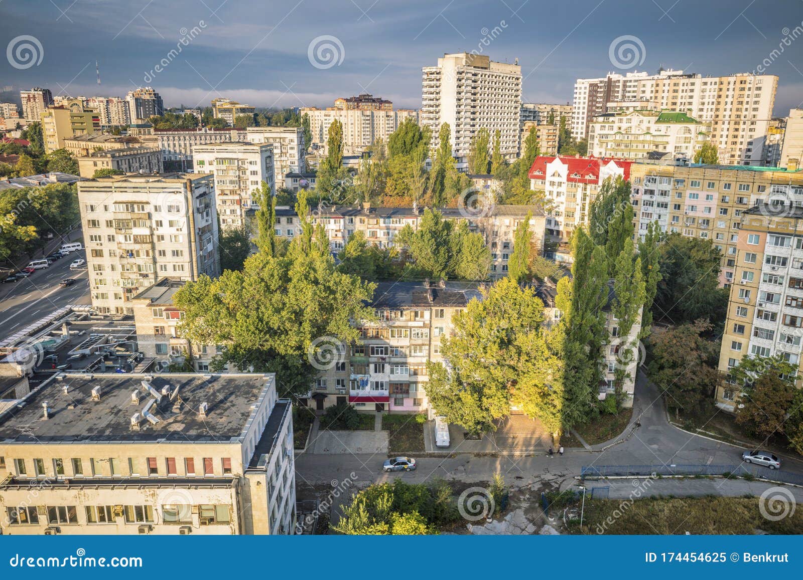 Aerial Panorama of Chisinau Editorial Image - Image of downtown, city ...