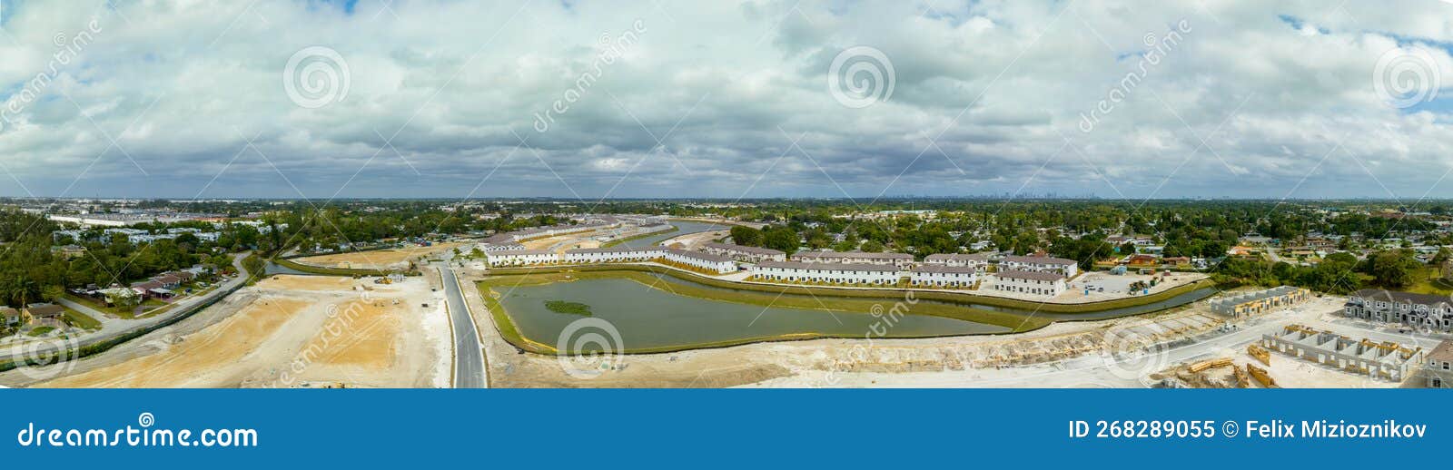 Aerial Panorama Development Preconstruction Site Miami FL Stock Image ...
