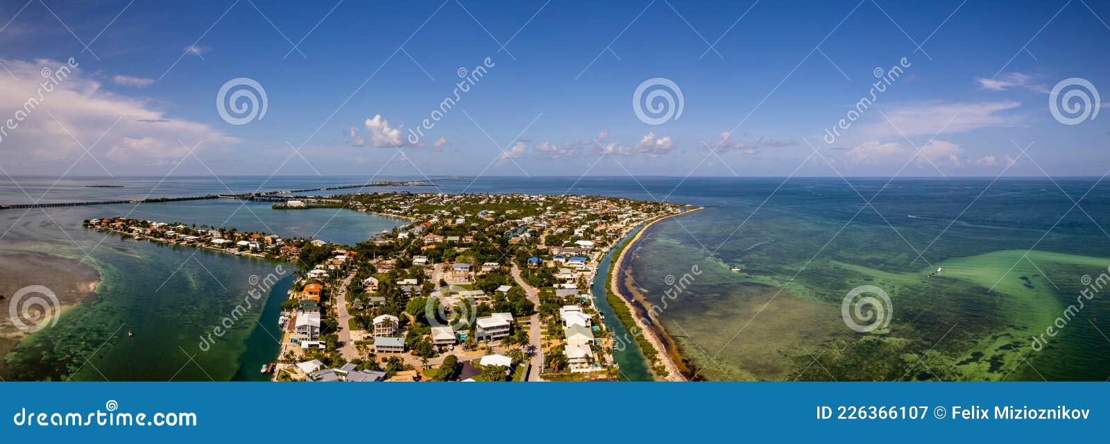 Aerial Panorama Duck Key Florida Keys Stock Afbeelding - Image of ...
