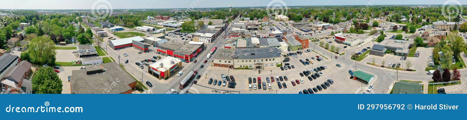 Aerial Panorama of Listowel, Ontario, Canada Stock Photo - Image of ...