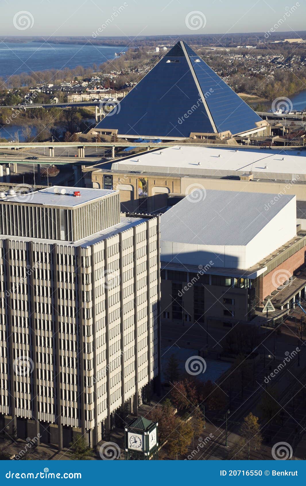 Aerial panorama of Memphis editorial image. Image of arena - 20716550