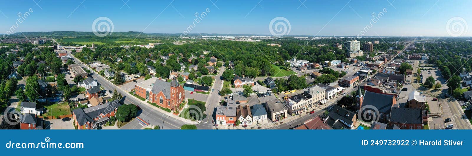 Aerial Panorama of Milton, Ontario, Canada Stock Photo - Image of ...