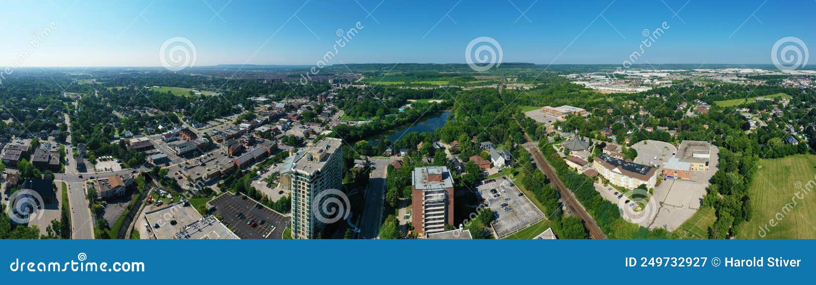 Aerial Panorama View of Milton, Ontario, Canada Stock Image - Image of ...