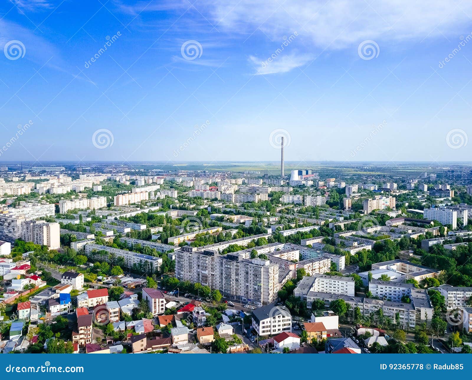 Aerial Panoramic View of Bucharest City Stock Photo - Image of ...