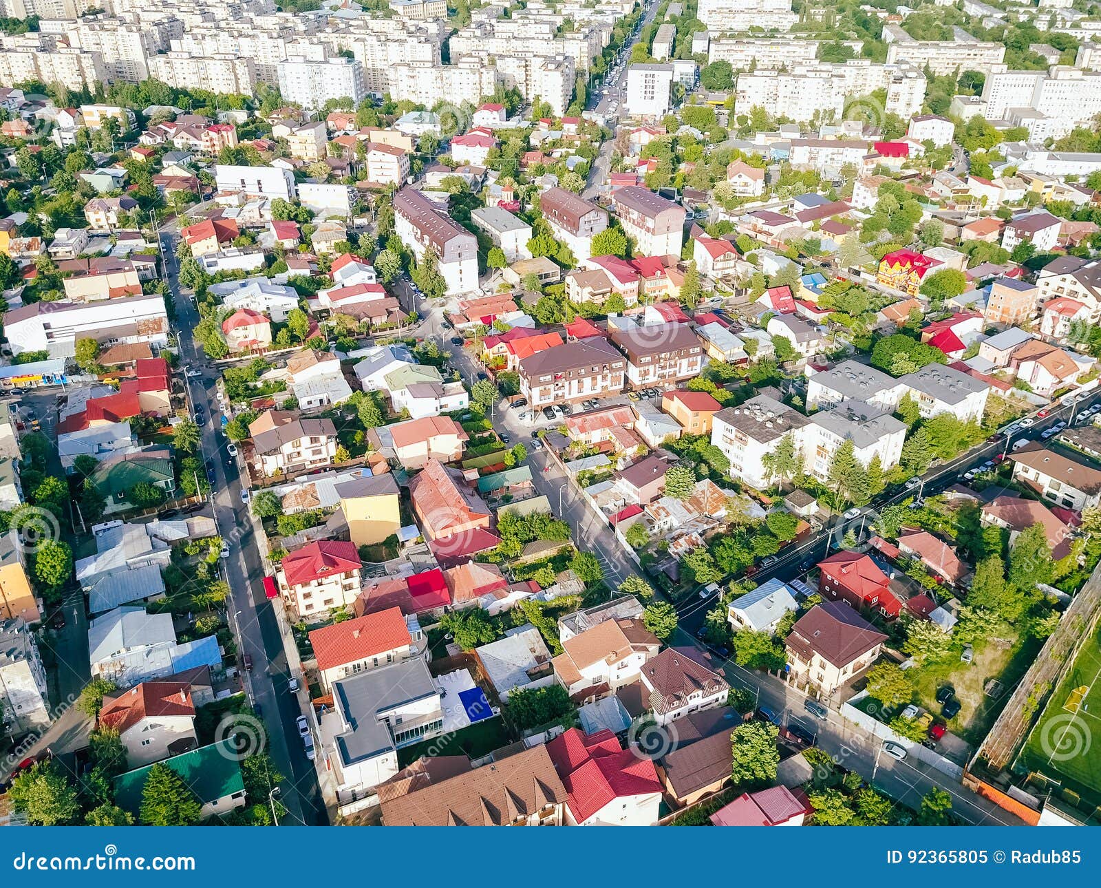 Aerial Panoramic View of Bucharest City Stock Image - Image of landmark ...