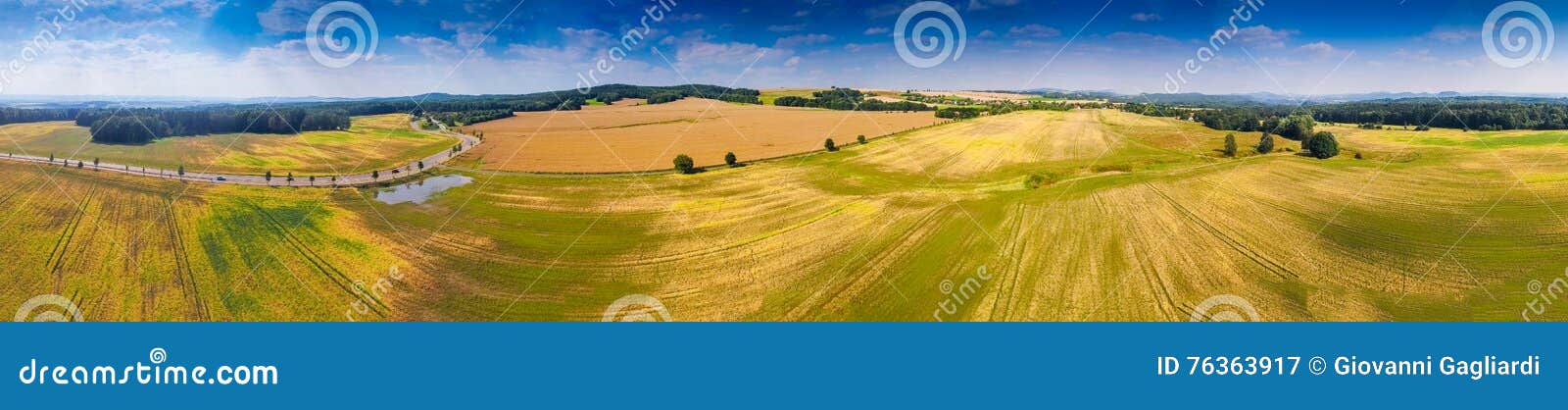 Aerial Panoramic View of Germany Countryside - Saxony Stock Image ...