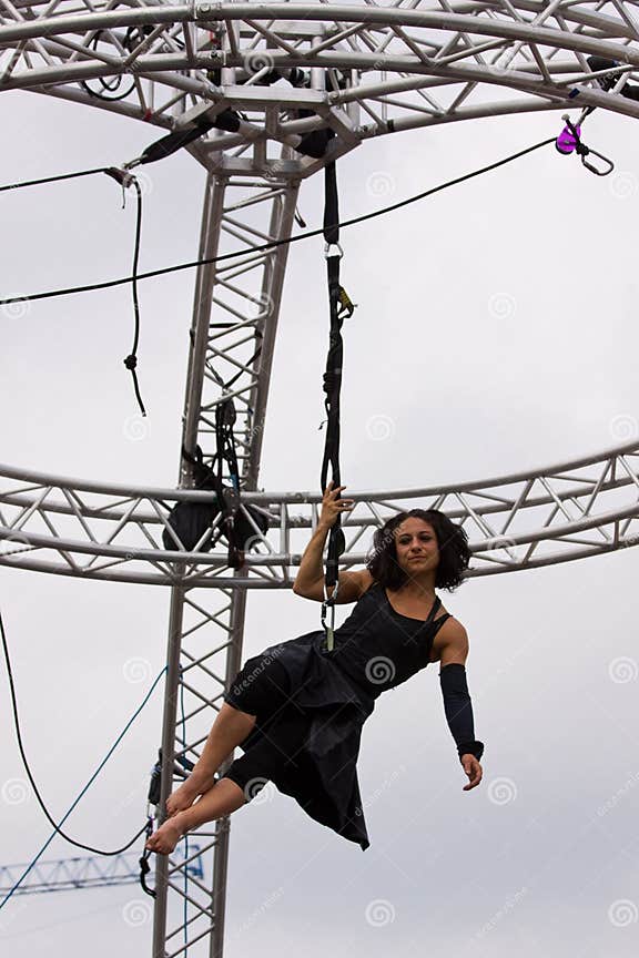 Aerial Performer editorial stock photo. Image of acrobatics - 20641138