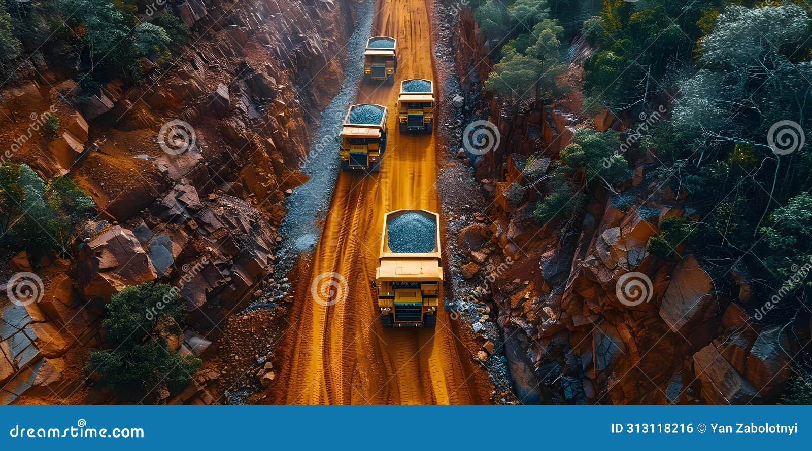 Excavators In Action: Construction Site Work. Concept Heavy Machinery ...