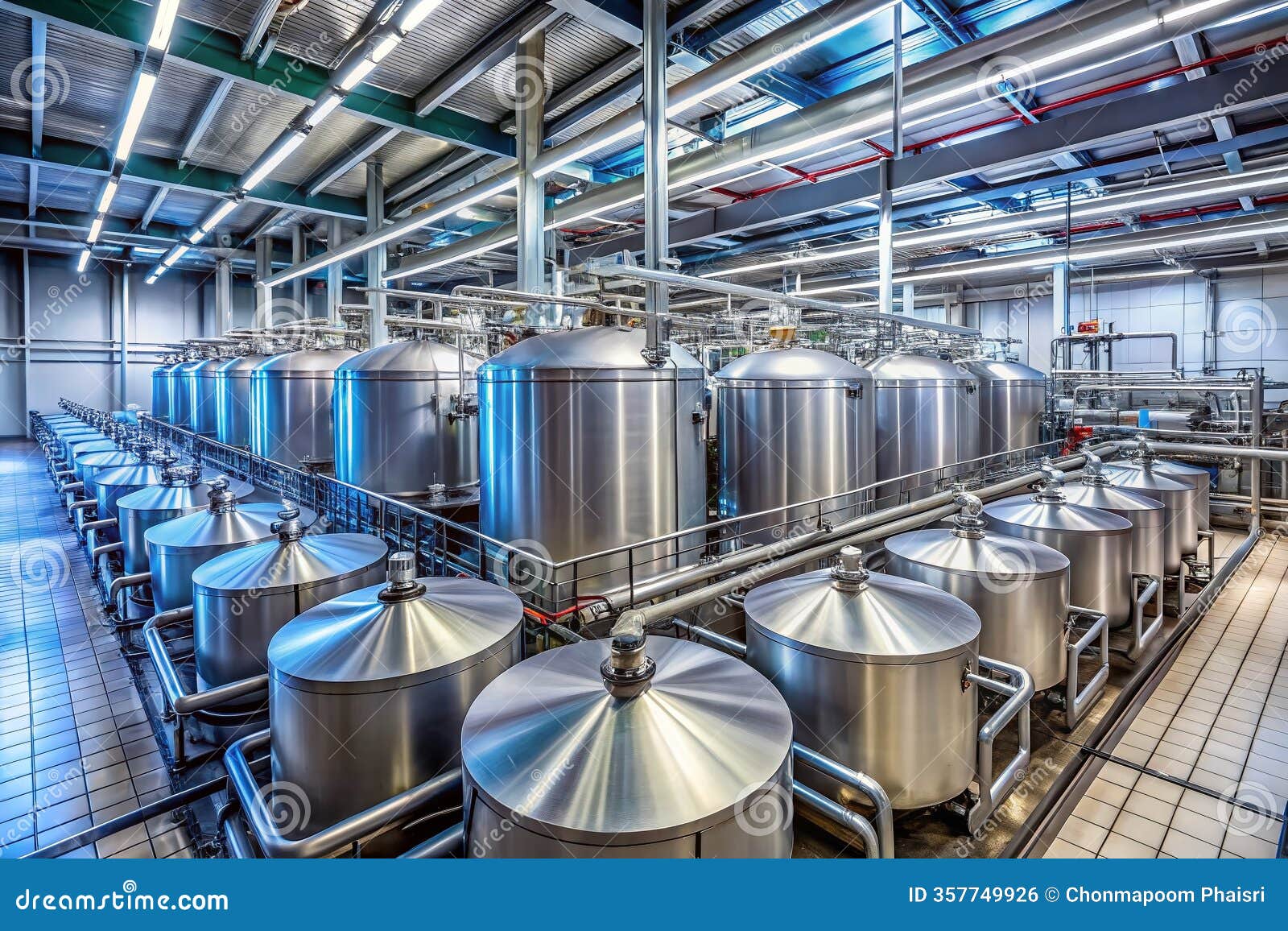 Aerial Perspective of a Modern Dairy Processing Plant Advanced Pasteurization Techniques and ...