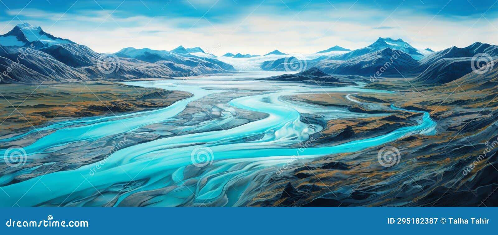 An Aerial Perspective Reveals Thrill Seekers Rafting Down A Mountain ...