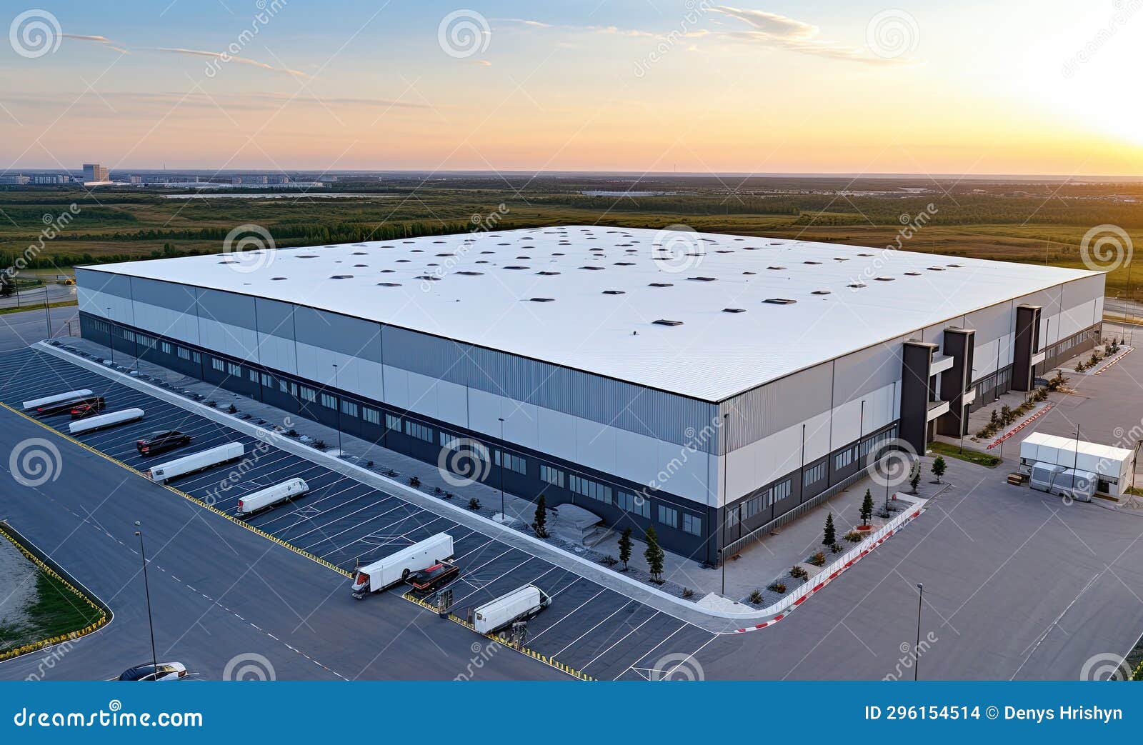 An Aerial Perspective of a Spacious Warehouse Building Stock ...