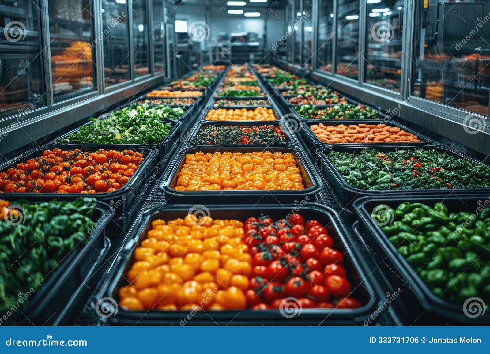 Aerial Perspective of a State-of-the-Art Food Processing Facility with ...