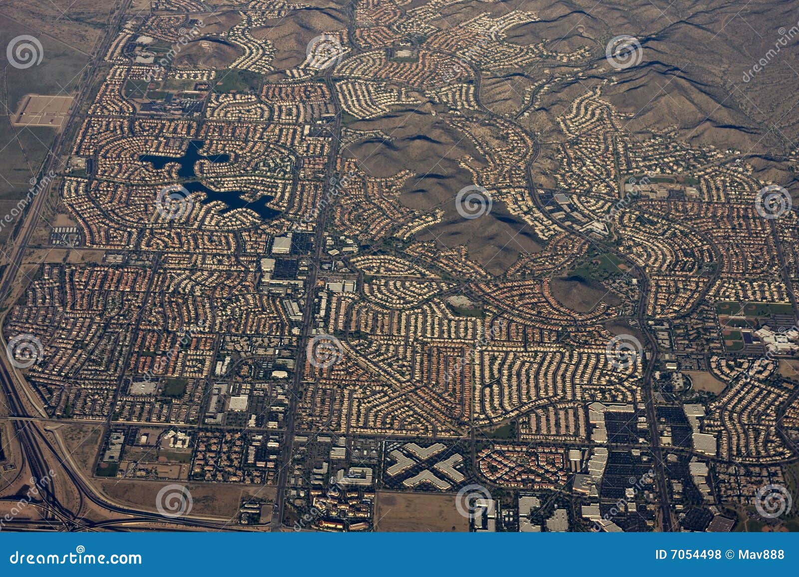 Aerial of Phoenix Arizona stock photo. Image of outdoors - 7054498