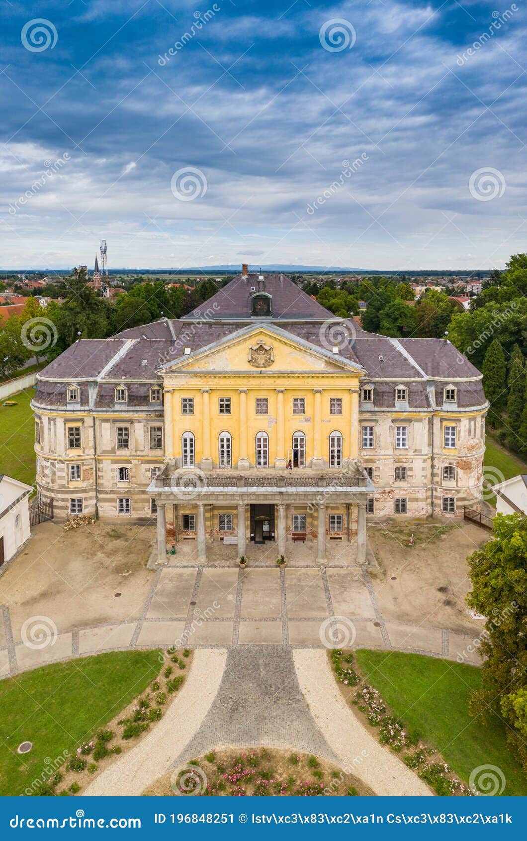 Aerial Photo of Batthyany Castle, Kormend Stock Image - Image of aged ...