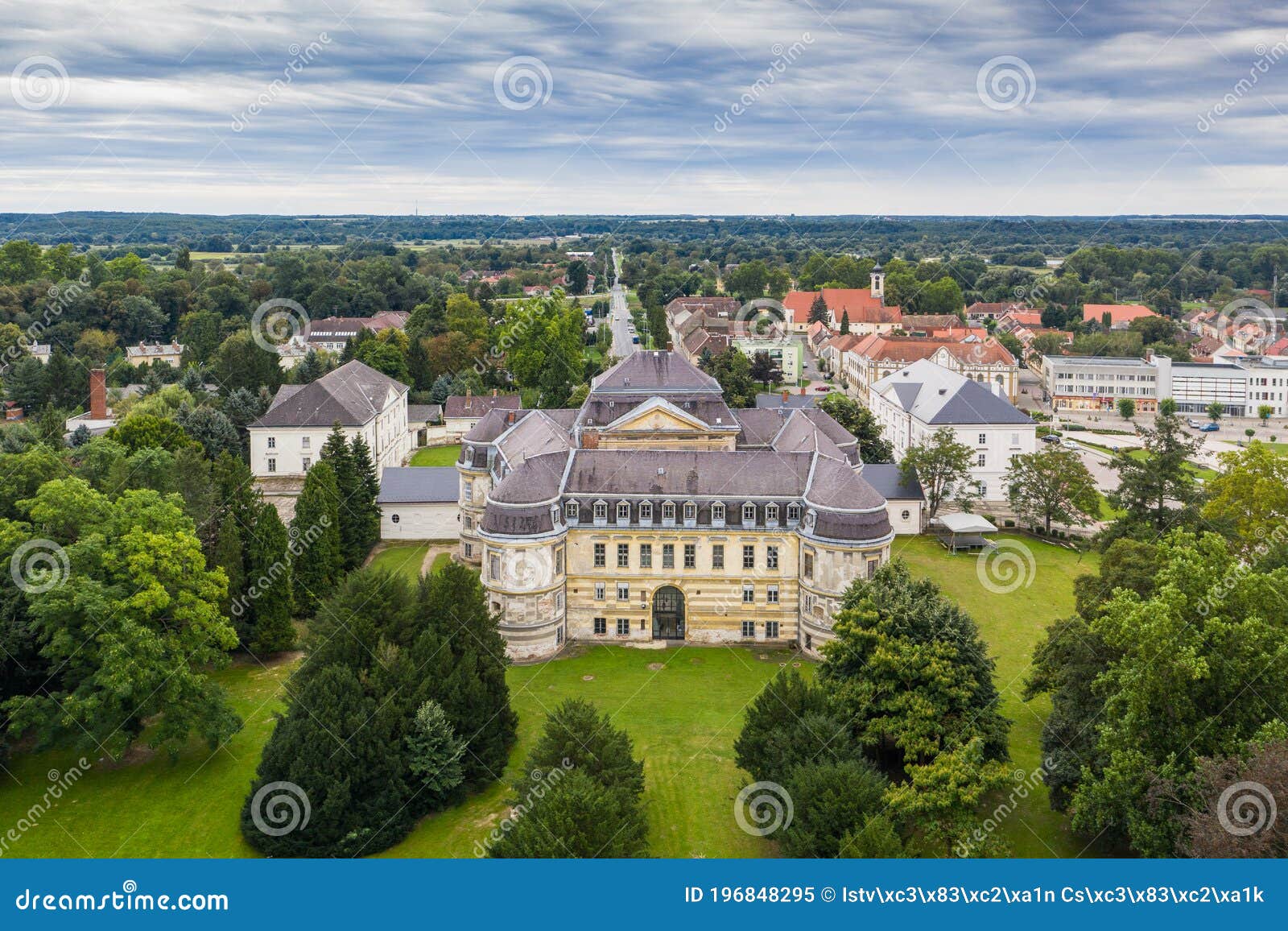 Aerial Photo of Batthyany Castle, Kormend Stock Image - Image of ...