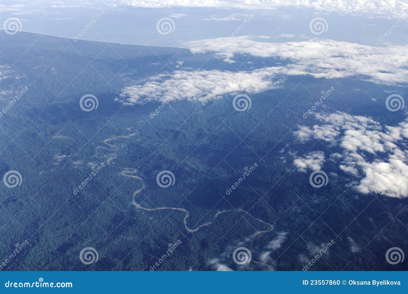 Aerial Photo of the Coast of New Guinea Stock Photo - Image of island ...