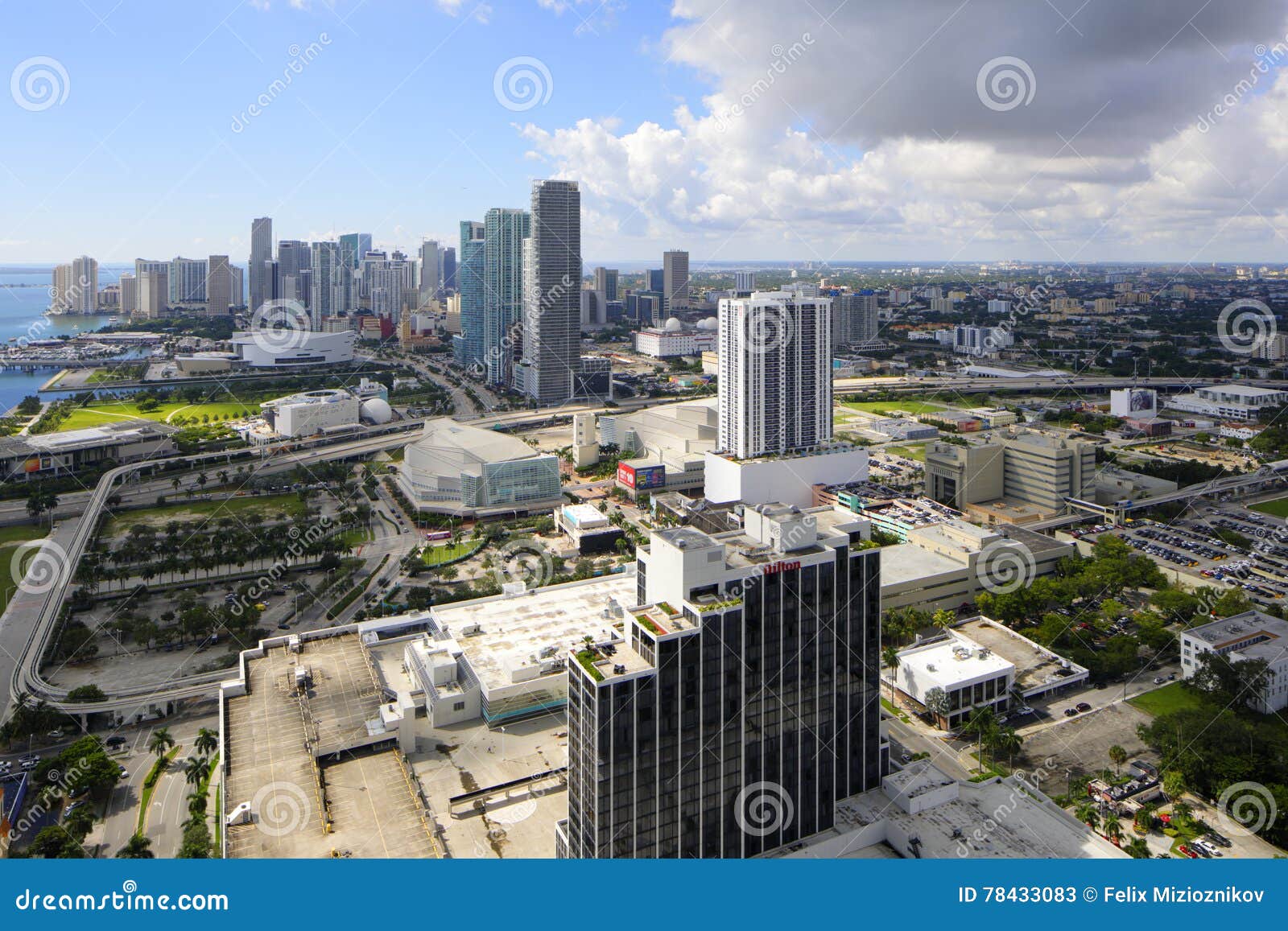 Aerial Photo of Downtown Miami Editorial Stock Photo - Image of ...