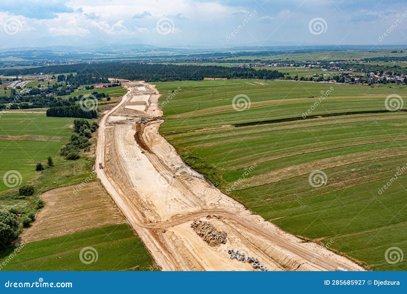 Photo of the Initial Stage of Road Construction Stock Image - Image of ...