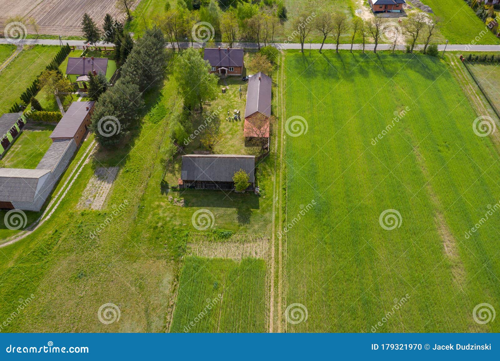 Aerial photo of old farm stock photo. Image of nature - 179321970
