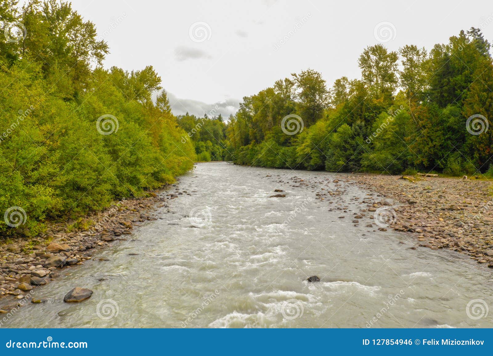 Aerial Photo River in Motion with Rocks on Riverbed Stock Photo - Image ...