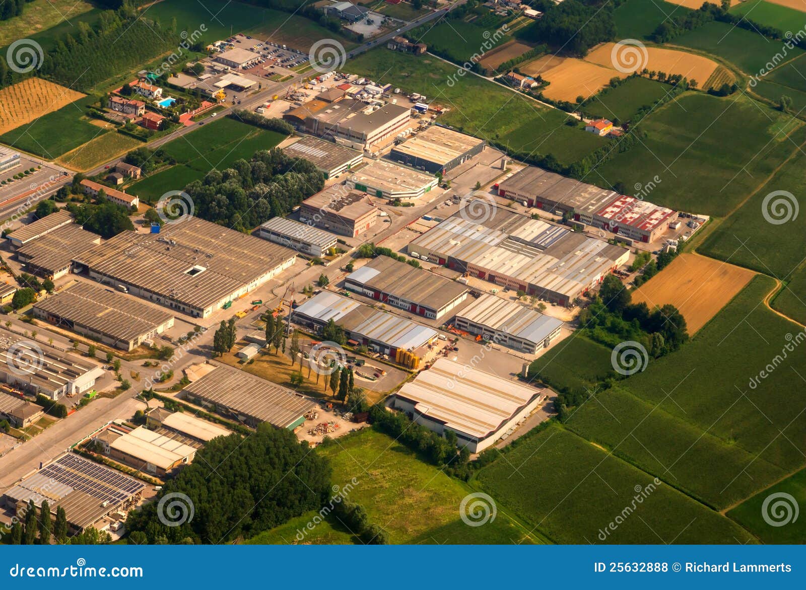 Aerial picture of factory stock photo. Image of landscape - 25632888