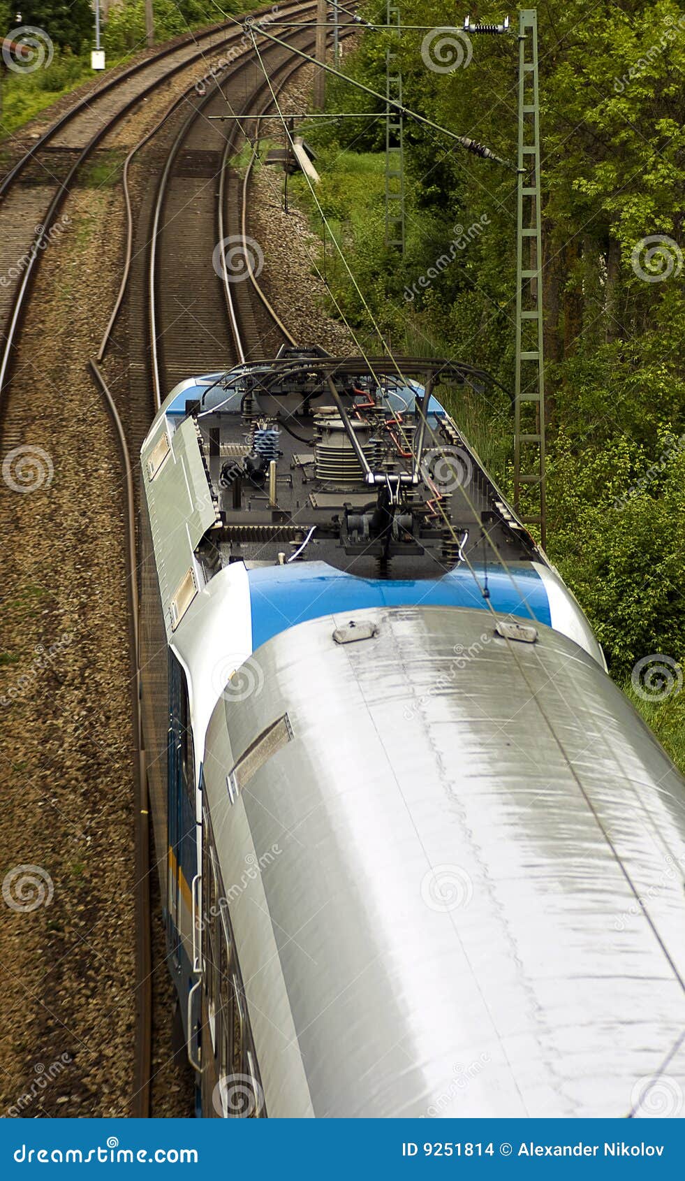 Aerial Picture of Passing Train Stock Photo - Image of traveling, land ...