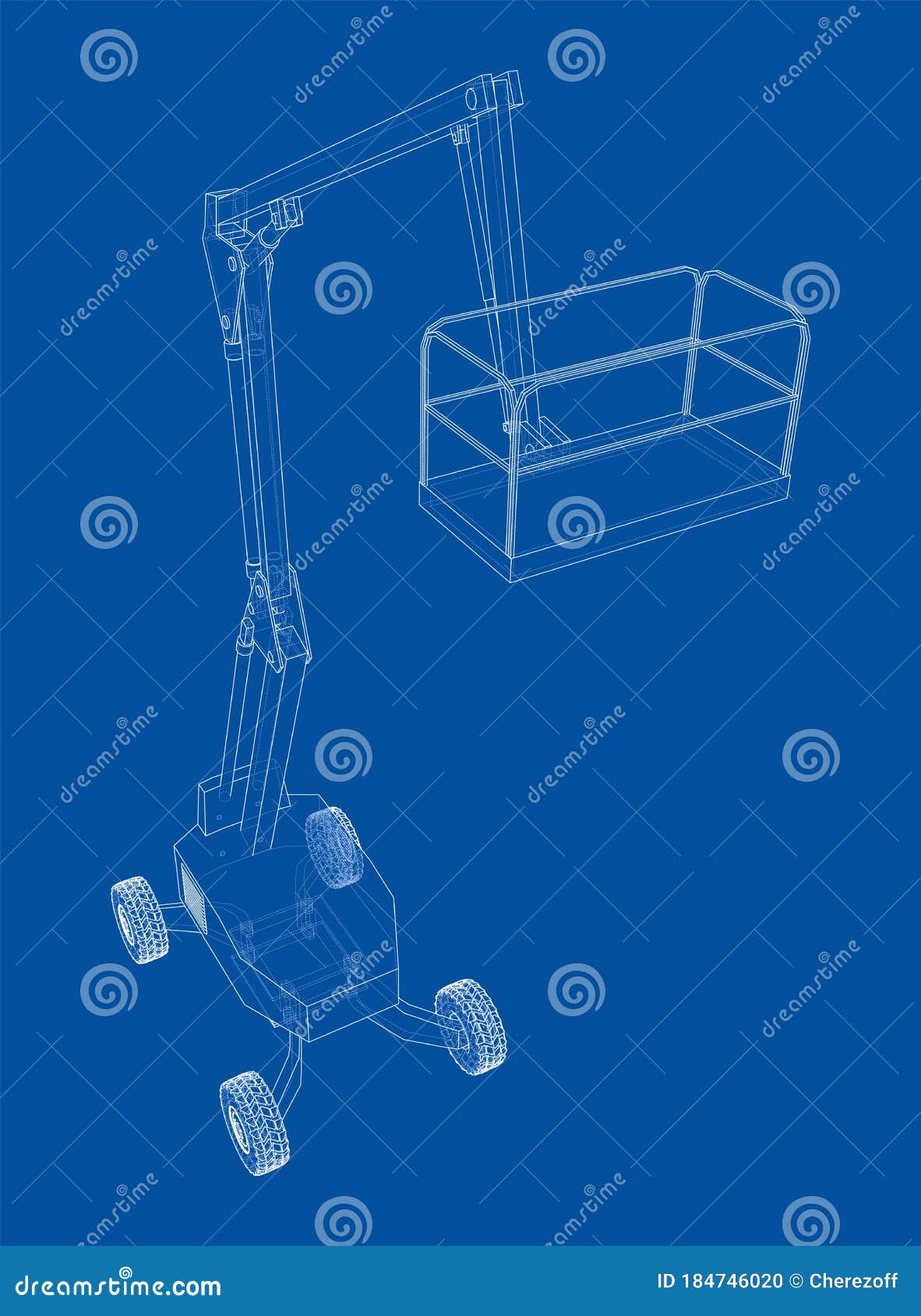 Aerial Platform Concept Outline. Vector | CartoonDealer.com #186851785