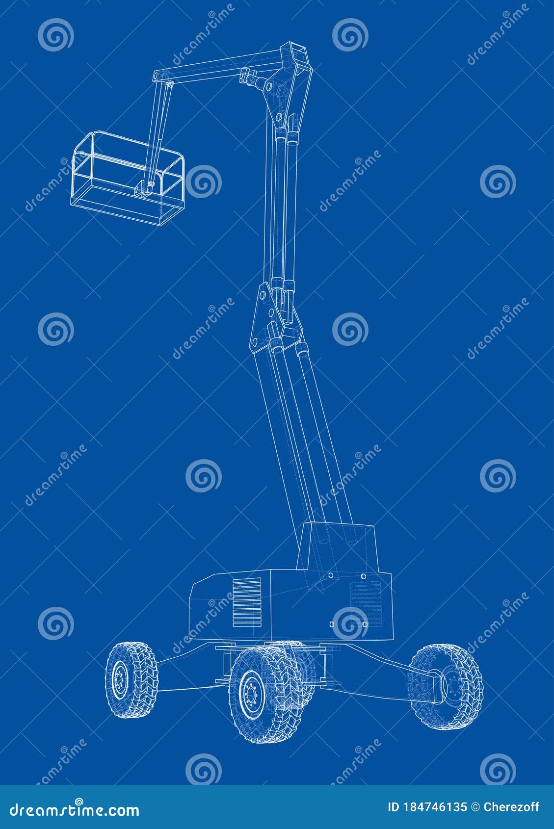Aerial Platform Concept Outline. Vector Stock Vector - Illustration of ...