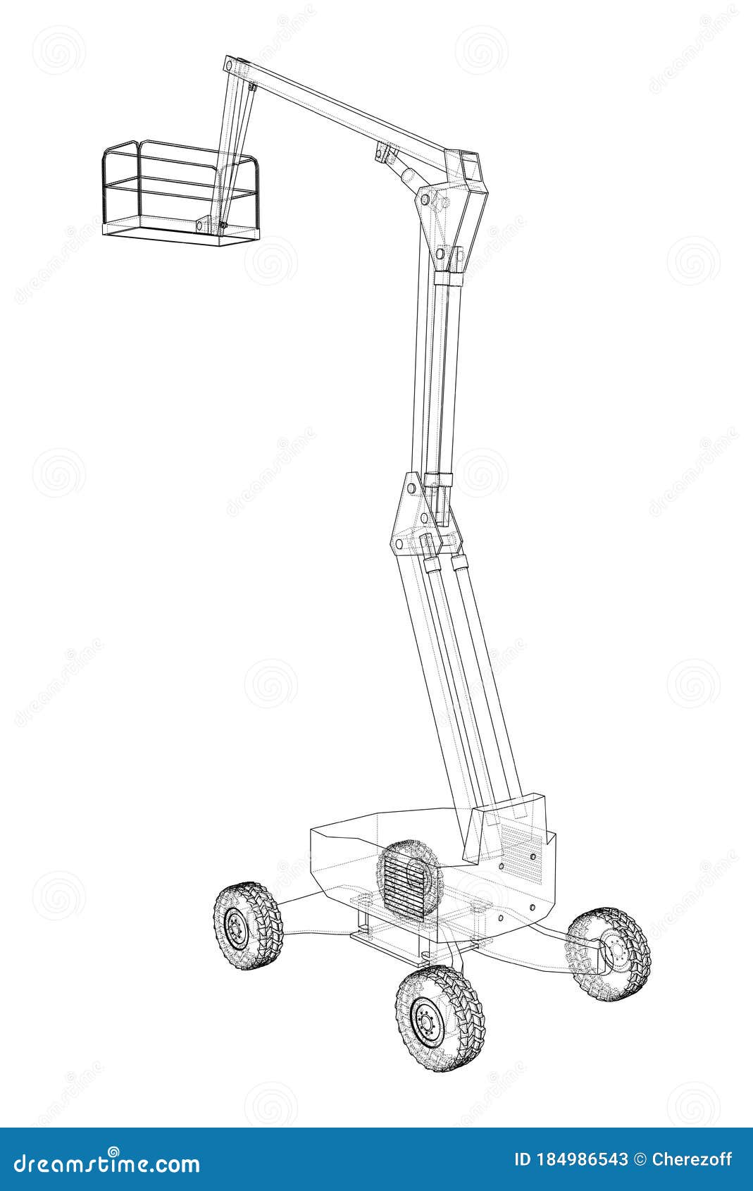 Aerial Platform Concept Outline. Vector Stock Vector - Illustration of ...