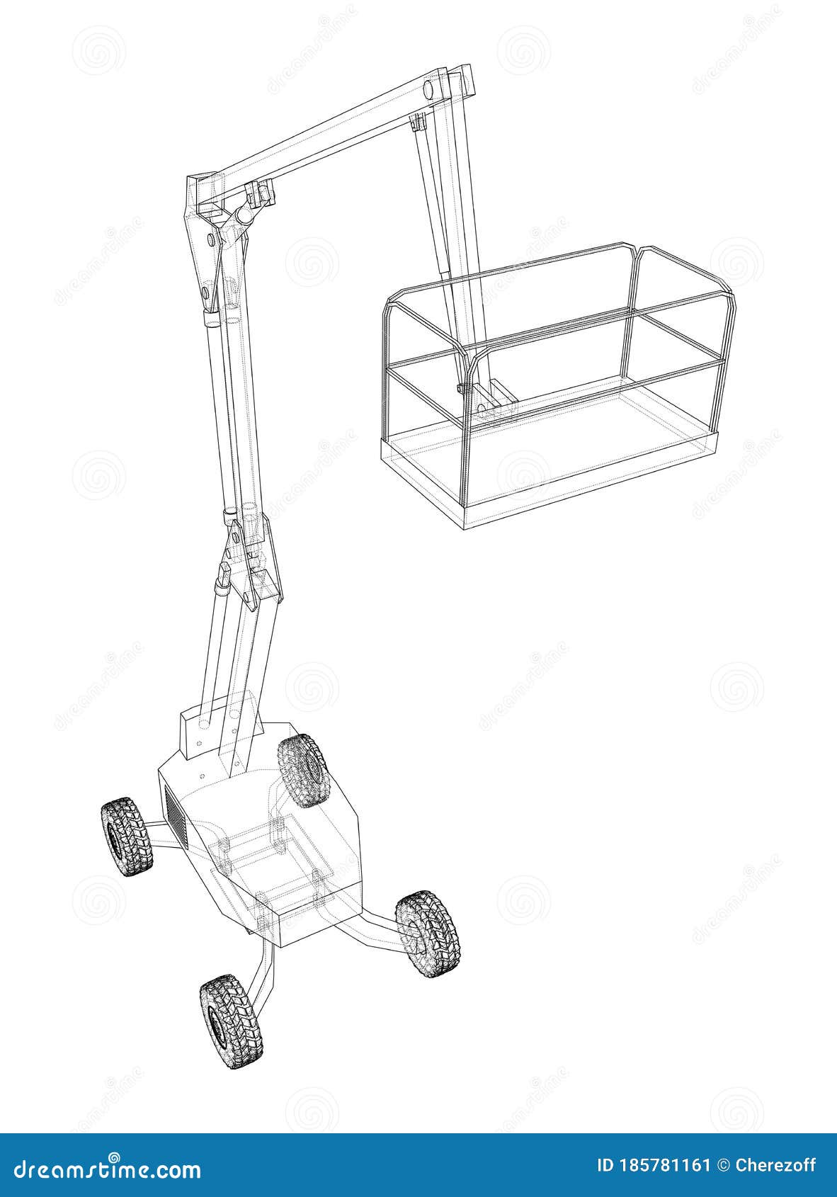 Aerial Platform Concept Outline. Vector Stock Vector - Illustration of ...