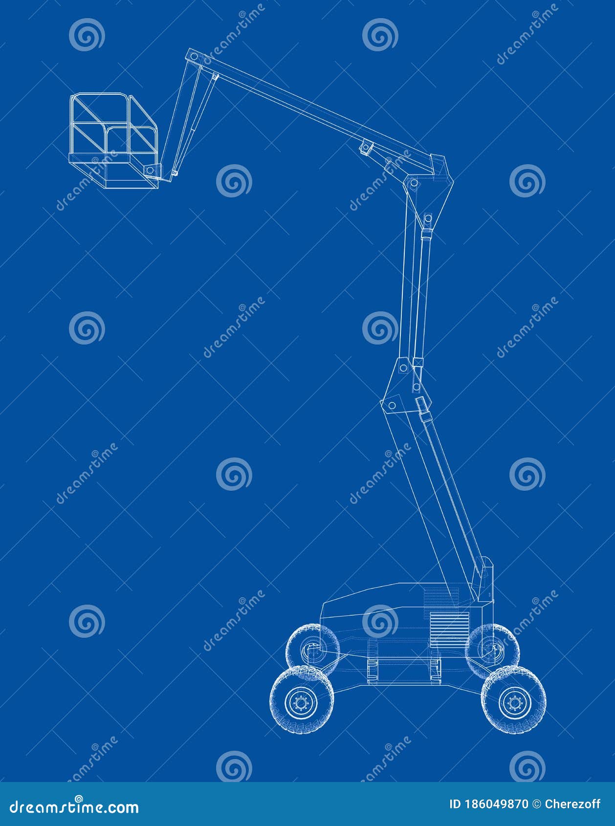 Aerial Platform Concept Outline. Vector Stock Vector - Illustration of ...