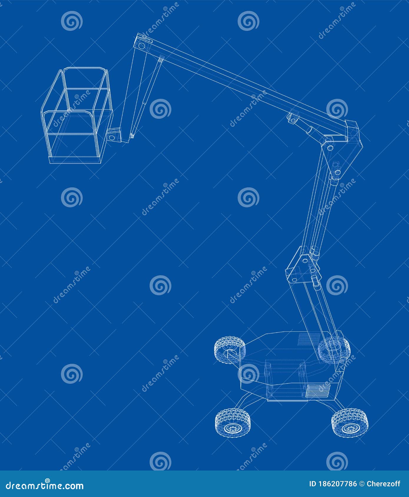 Aerial Platform Concept Outline. Vector Stock Vector - Illustration of ...