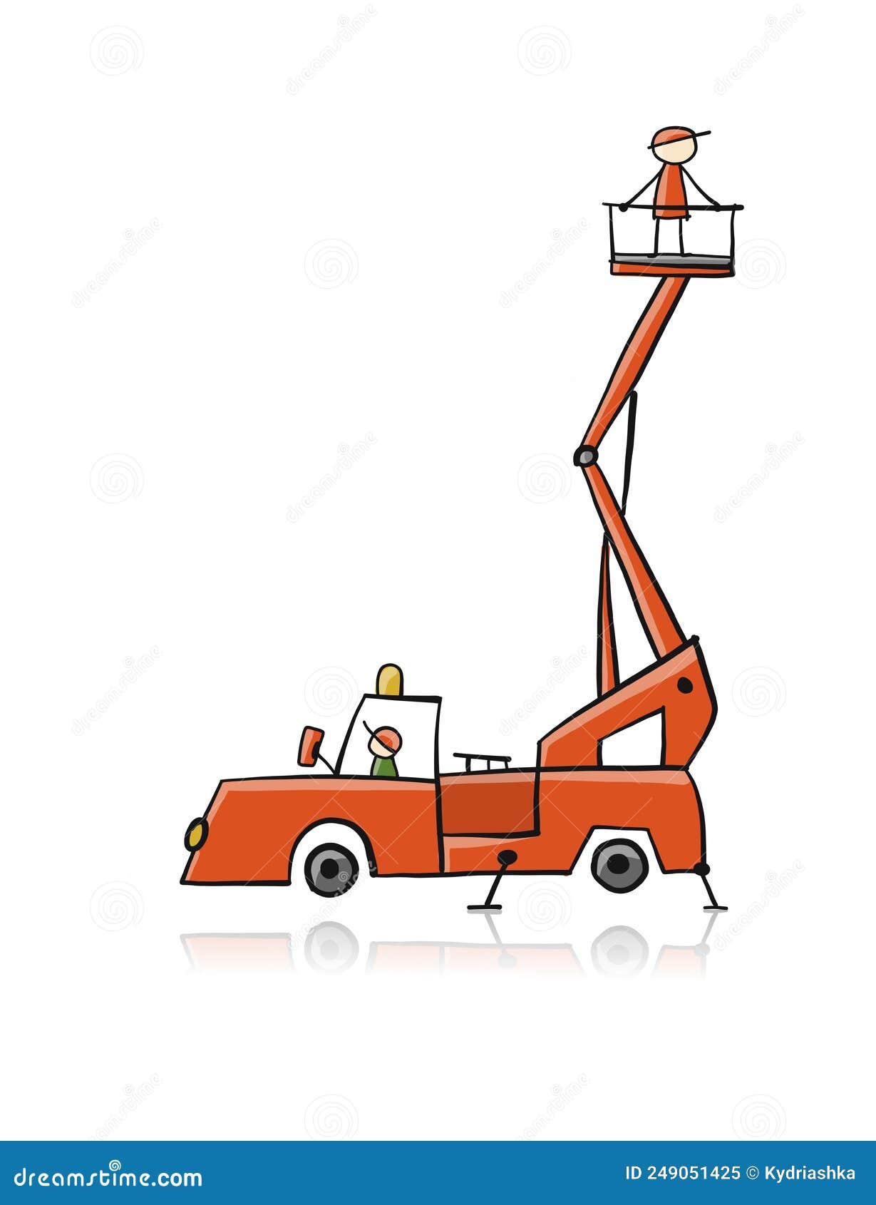 Aerial Platform Concept Outline. Vector | CartoonDealer.com #186049937