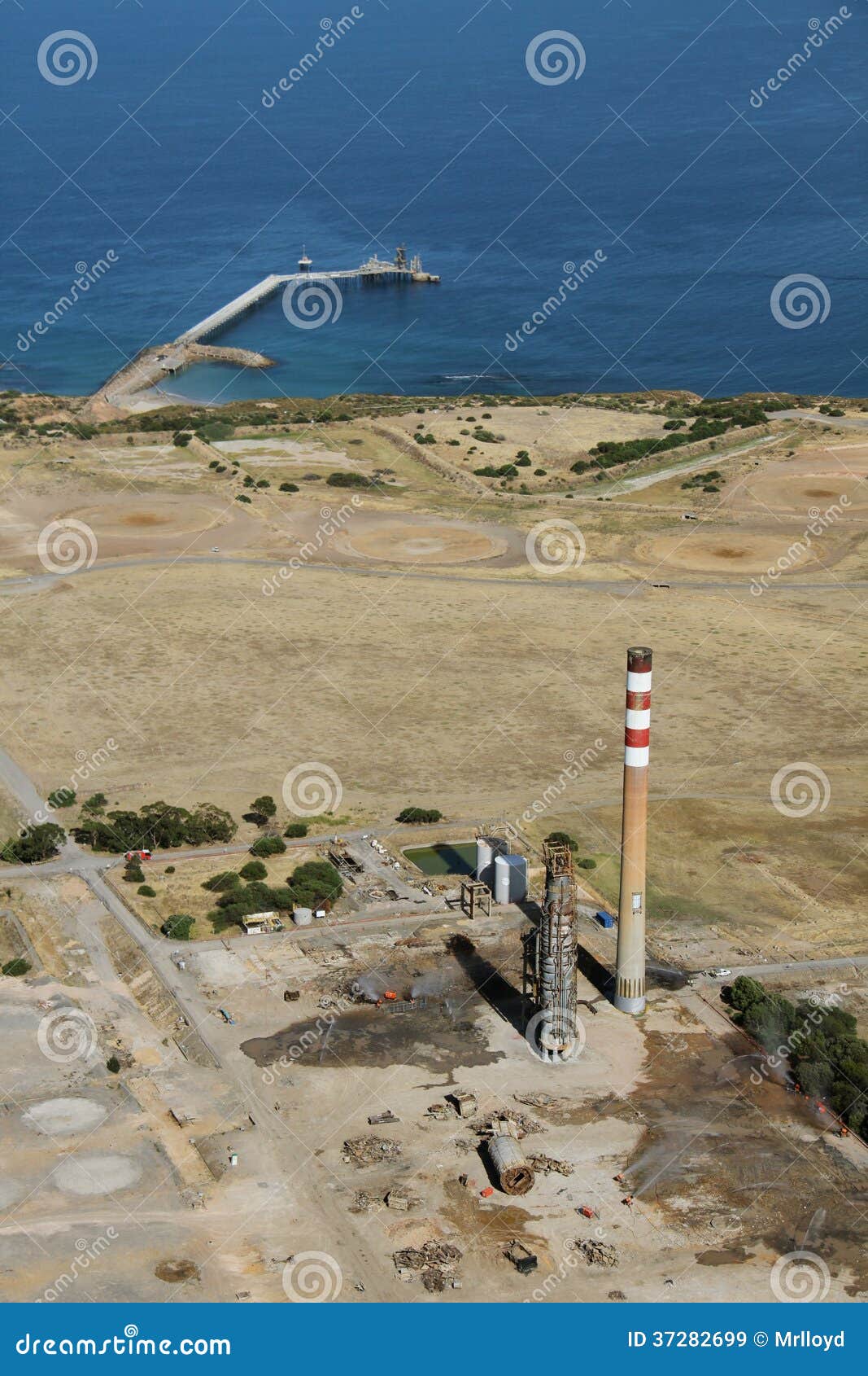 Aerial port stanvac stock image. Image of australia, south - 37282699