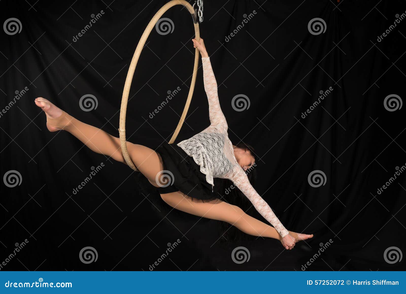 Aerial ring stock photo. Image of girl, brunette, suspended - 57252072