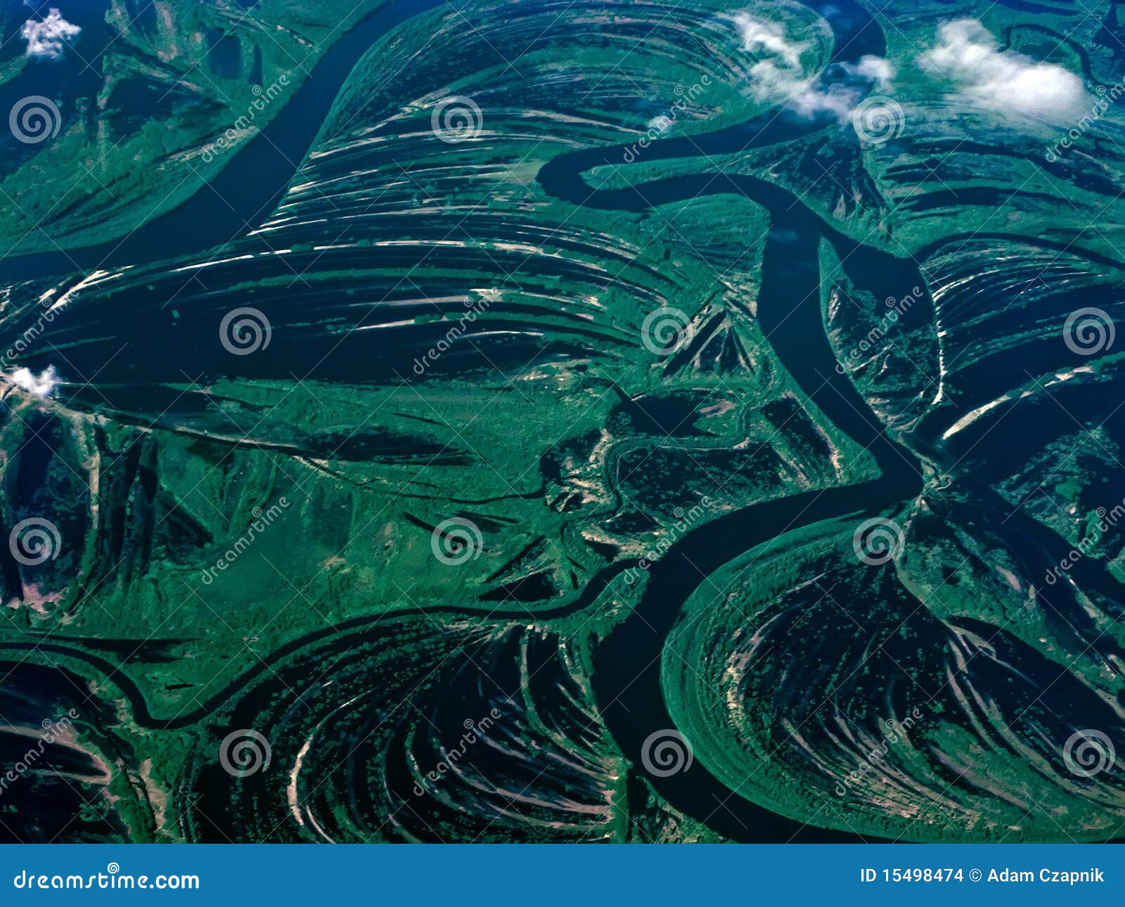 Aerial rivers of Russia stock photo. Image of landscape - 15498474
