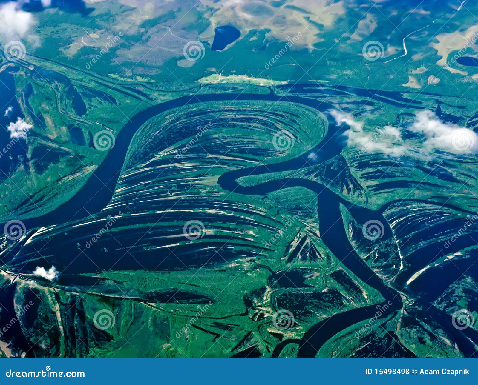 Aerial rivers of Russia stock photo. Image of aeroplane - 15498498