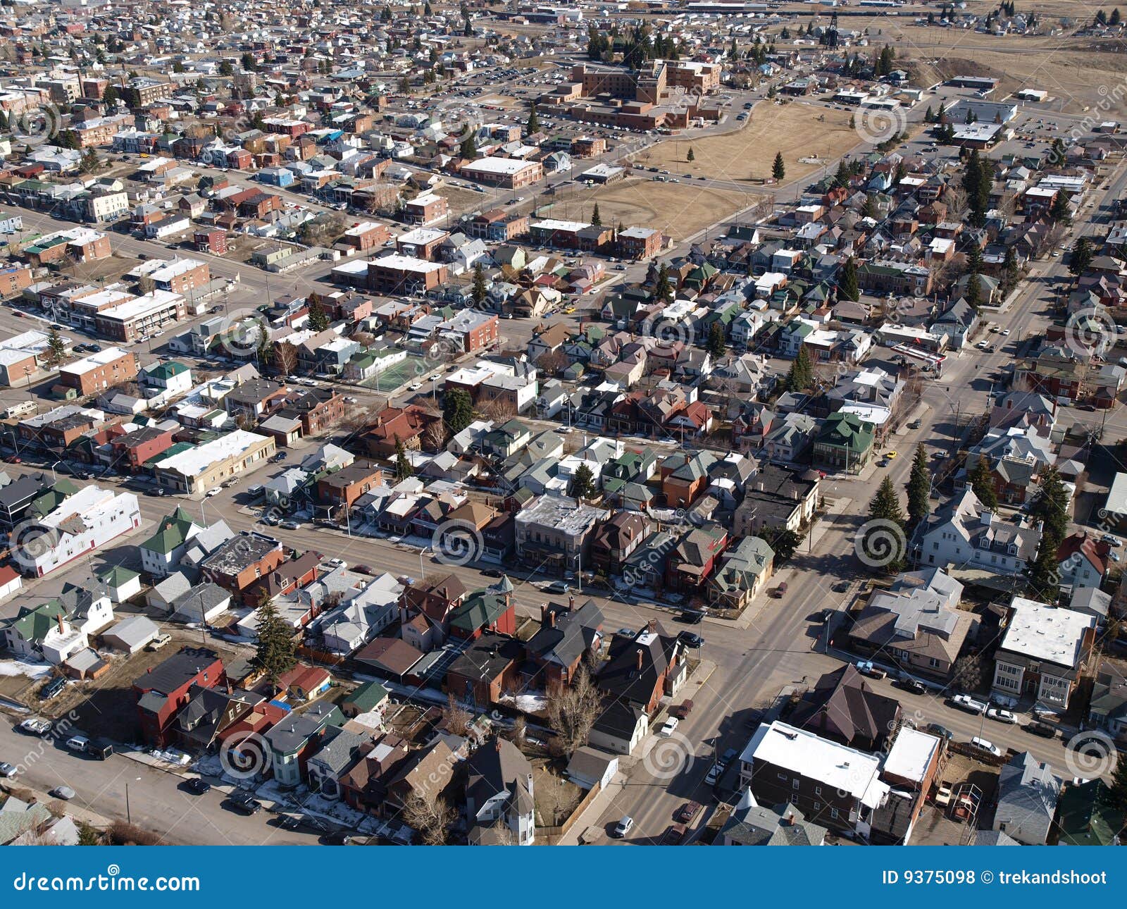 Aerial Rural City stock photo. Image of city, apartments - 9375098