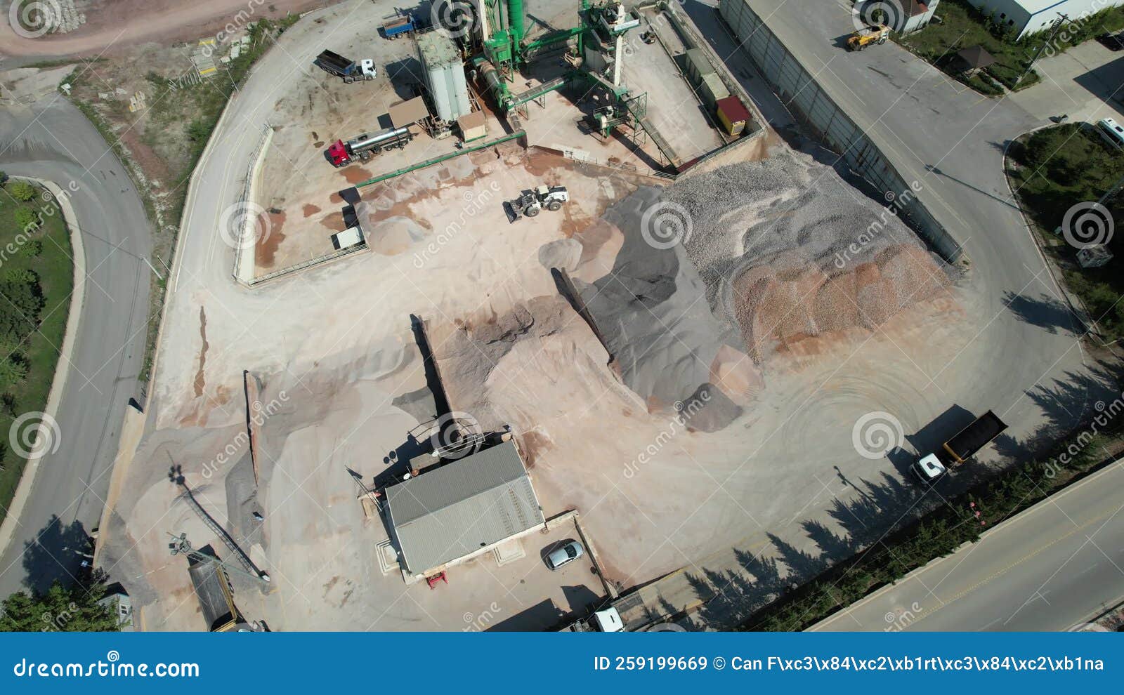 Aerial sand plant stock video. Video of industry, plant - 259199669