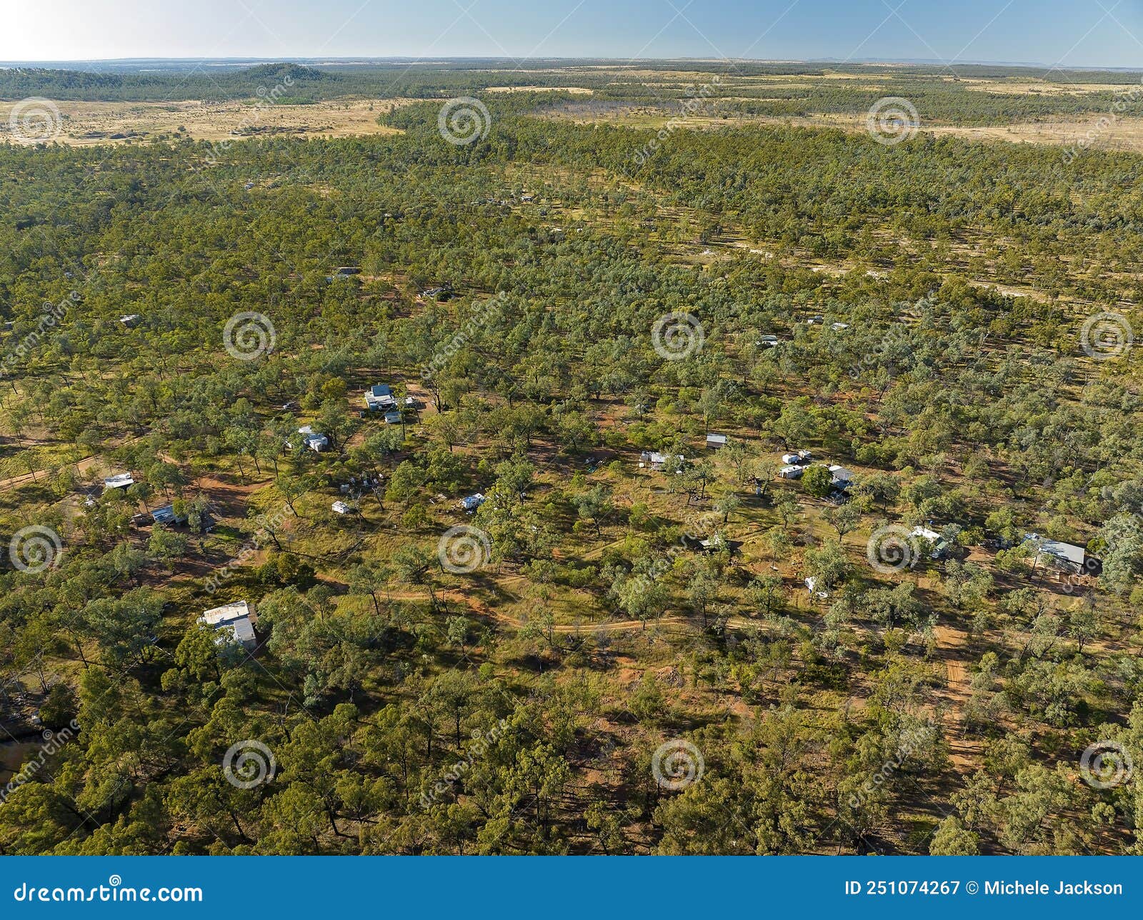 Aerial of Sapphire Mining Leases on the Gemfields Queensland Australia ...