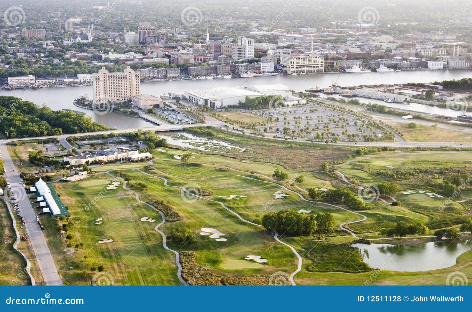 Aerial of savannah georgia stock photo. Image of sprawl - 12511128