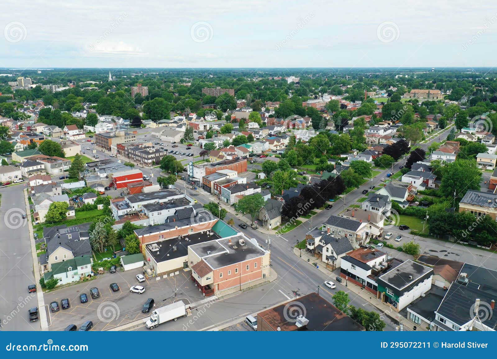 Aerial Scene of Cornwall, Ontario, Canada in Morning Stock Image ...