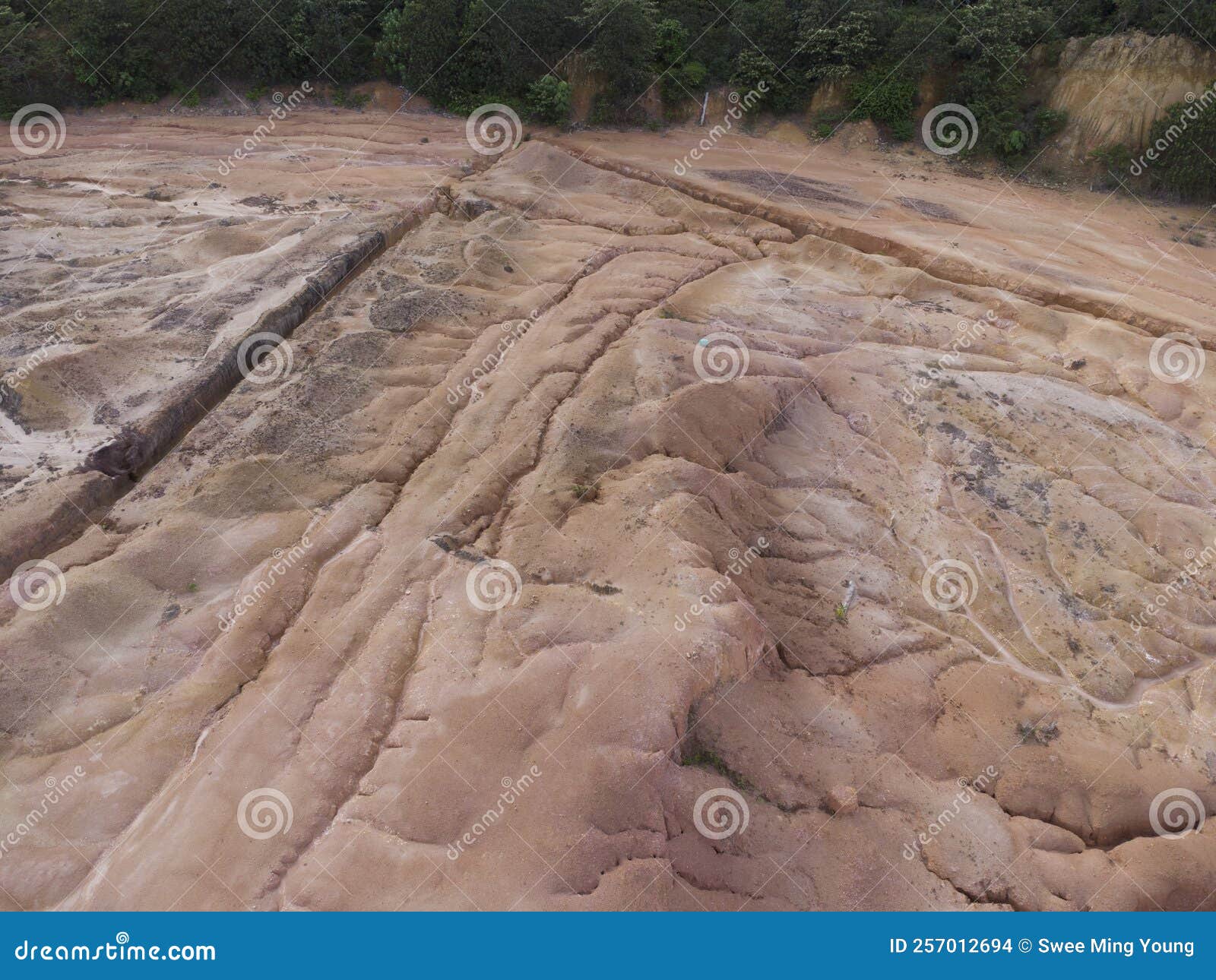 Aerial Scene of the Land Erosion Due To Deforestation and Earth Mining ...