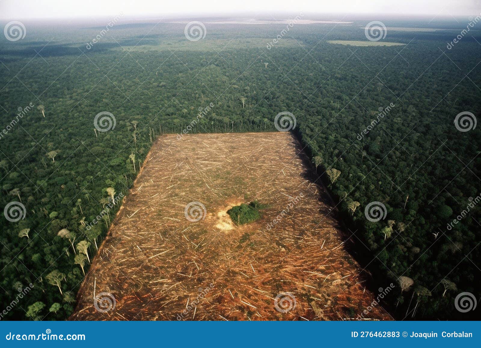 Aerial Shot of an Area of Amazon Forest without Trees, Felled and ...