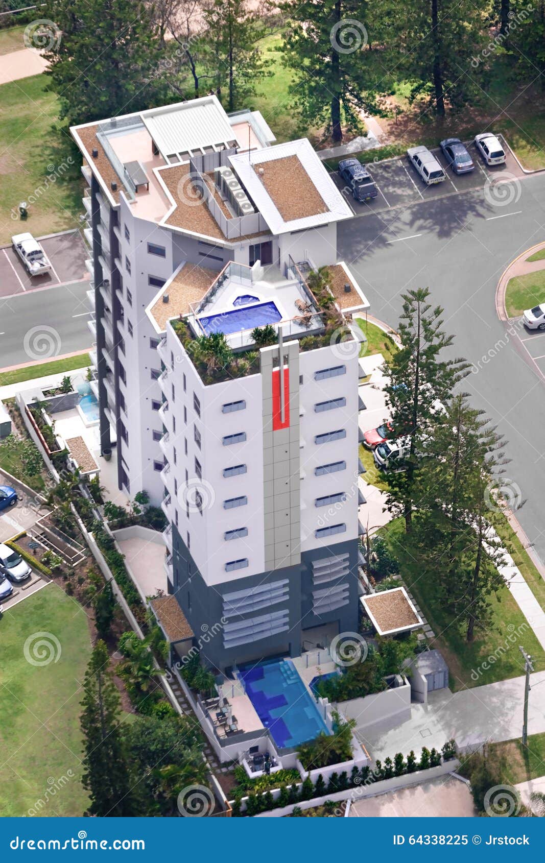 Aerial shot of a condo stock image. Image of nice, house - 64338225