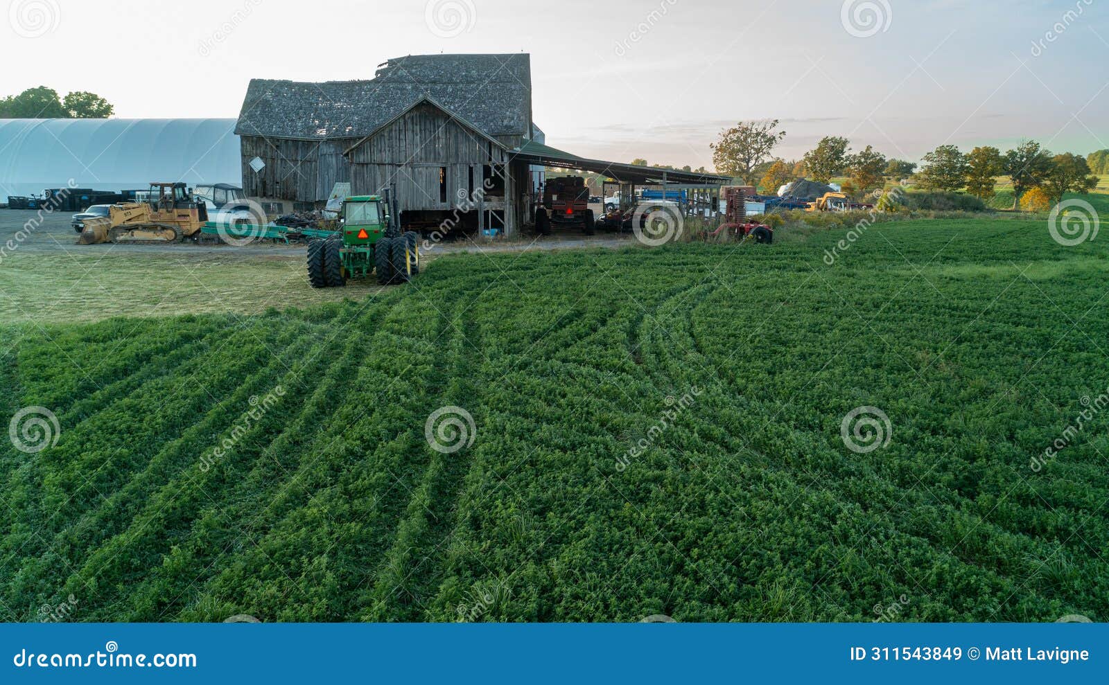 An Aerial Shot of a Dilapidated Barn on a Farm Stock Image - Image of ...